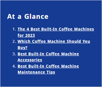 The 4 Best Built-In Coffee Machines (2024 Update) - Masters Wholesale ...